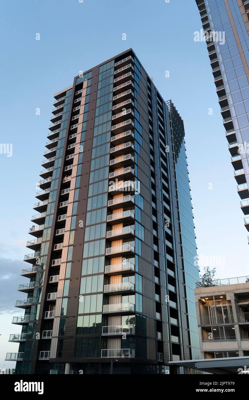 High rise residential buildings at the lower end of the Rainey Street ...