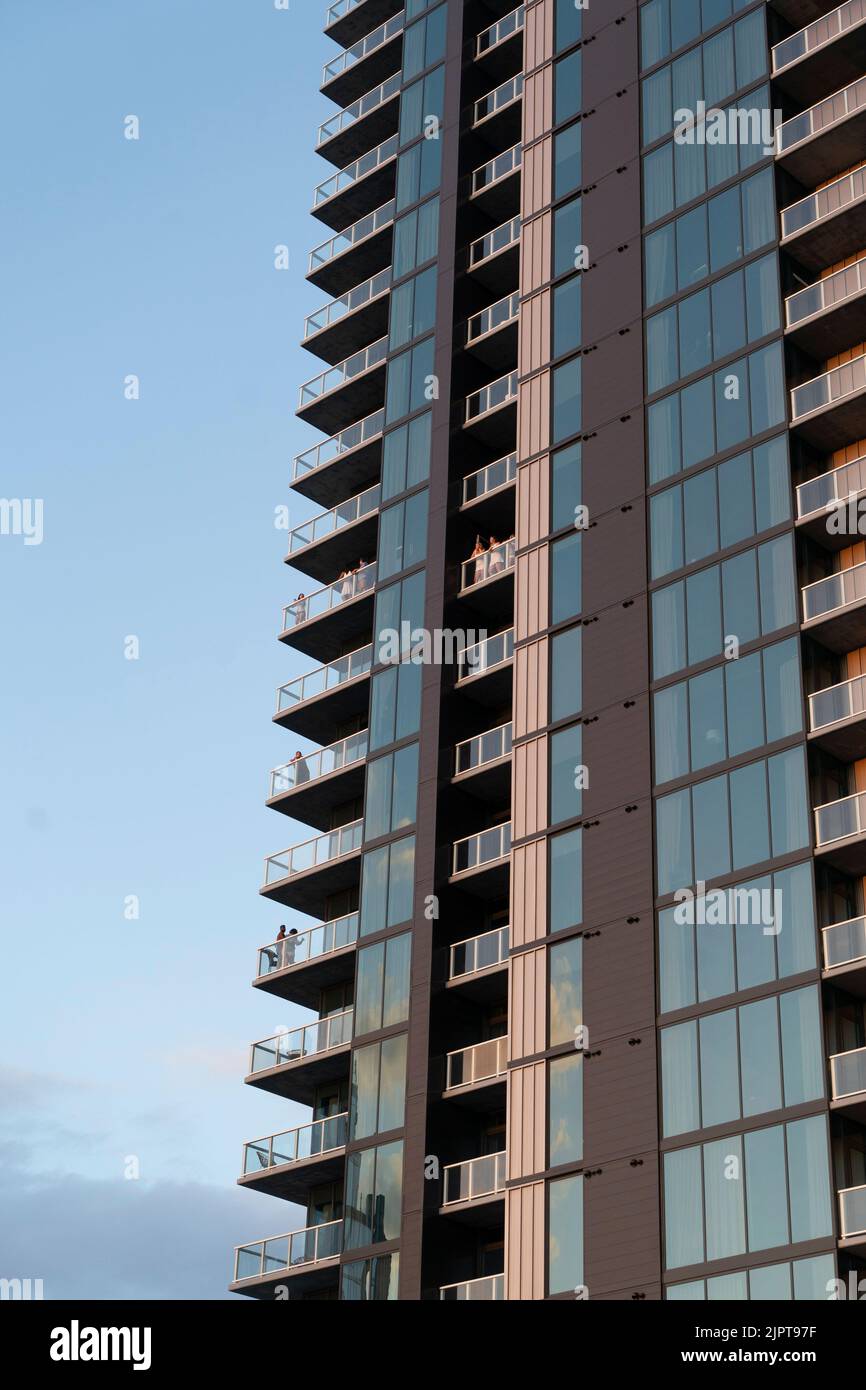 High rise residential buildings at the lower end of the Rainey Street ...