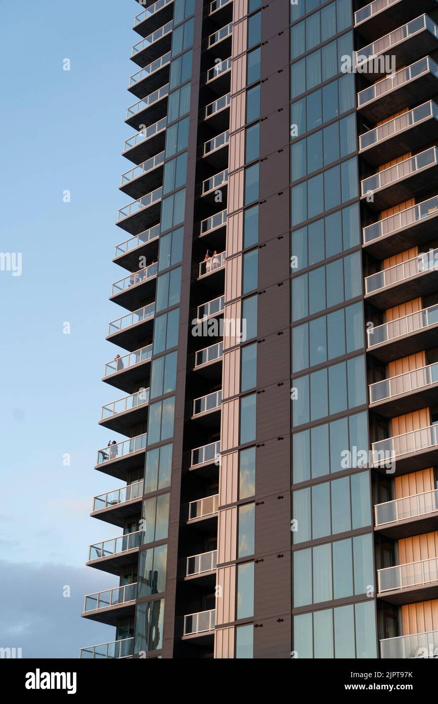 High rise residential buildings at the lower end of the Rainey Street ...