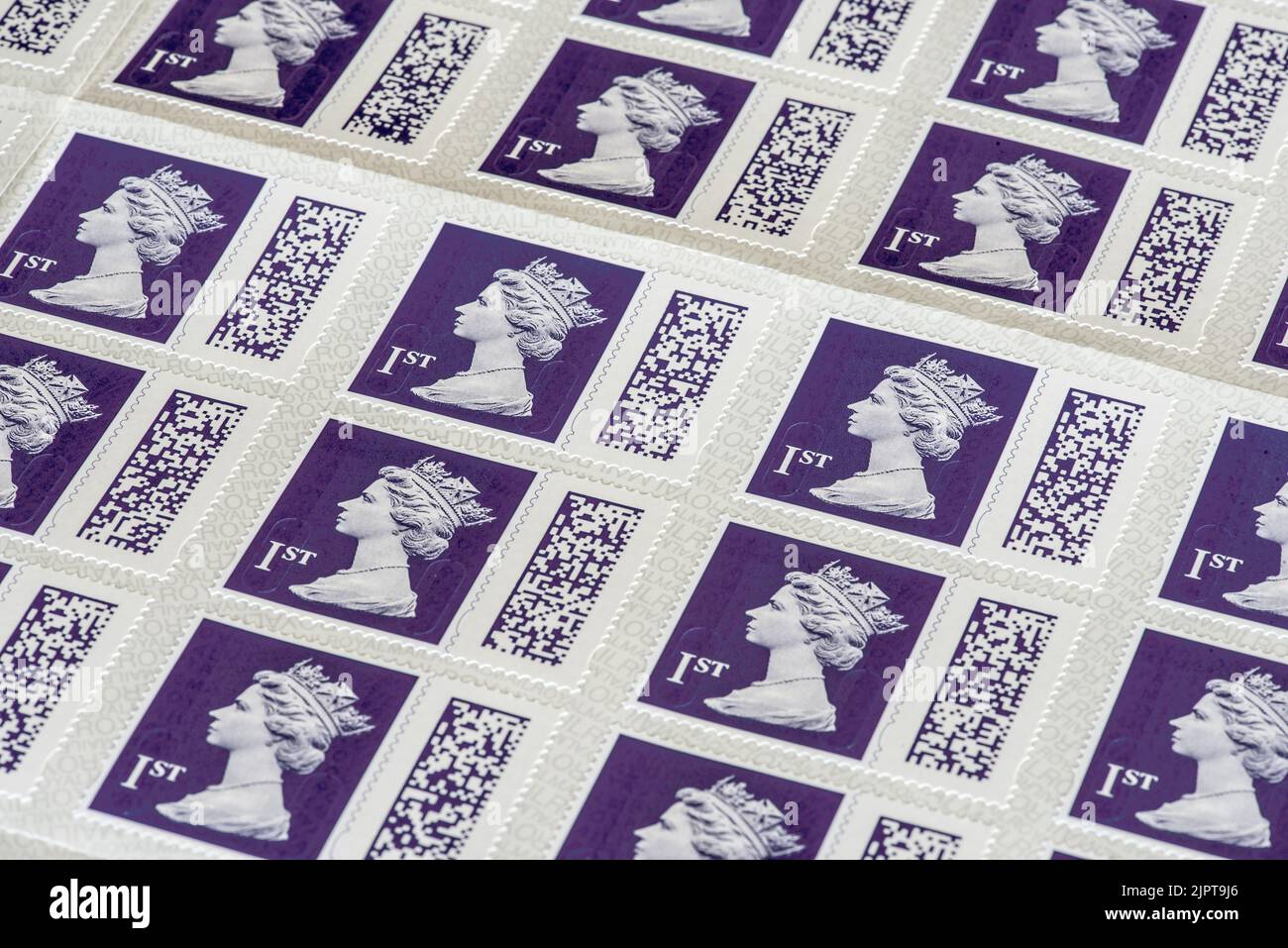 New barcode is an integral part of the stamp hi-res stock photography ...