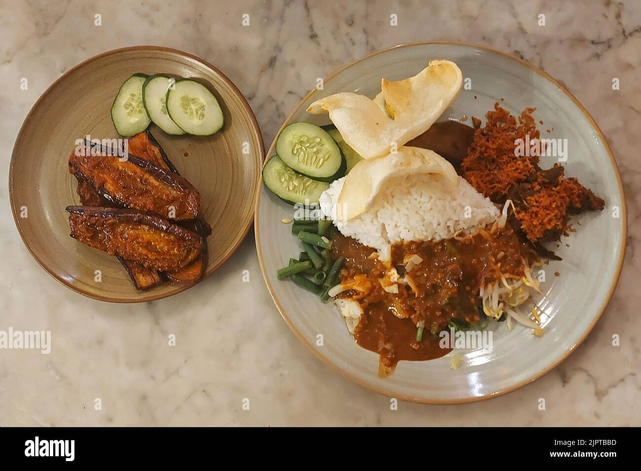 Nasi Pecel, Traditional Food of Indonesia, Jakarta, Indonesia Stock ...
