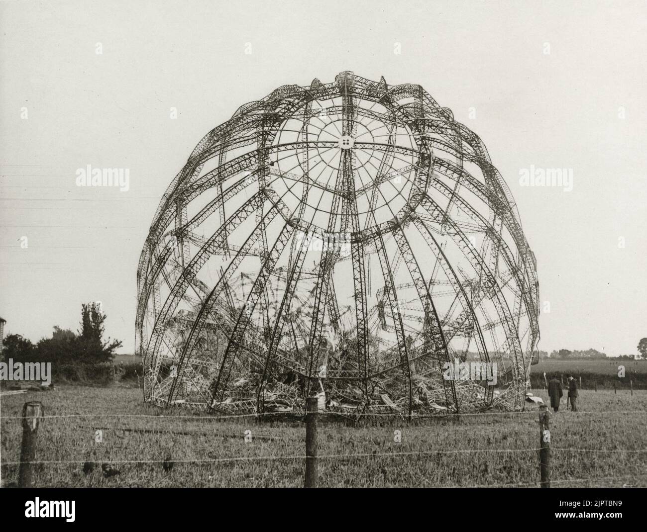 The remains of Zeppelin LZ33 which was shot down during a WW1 bombing ...