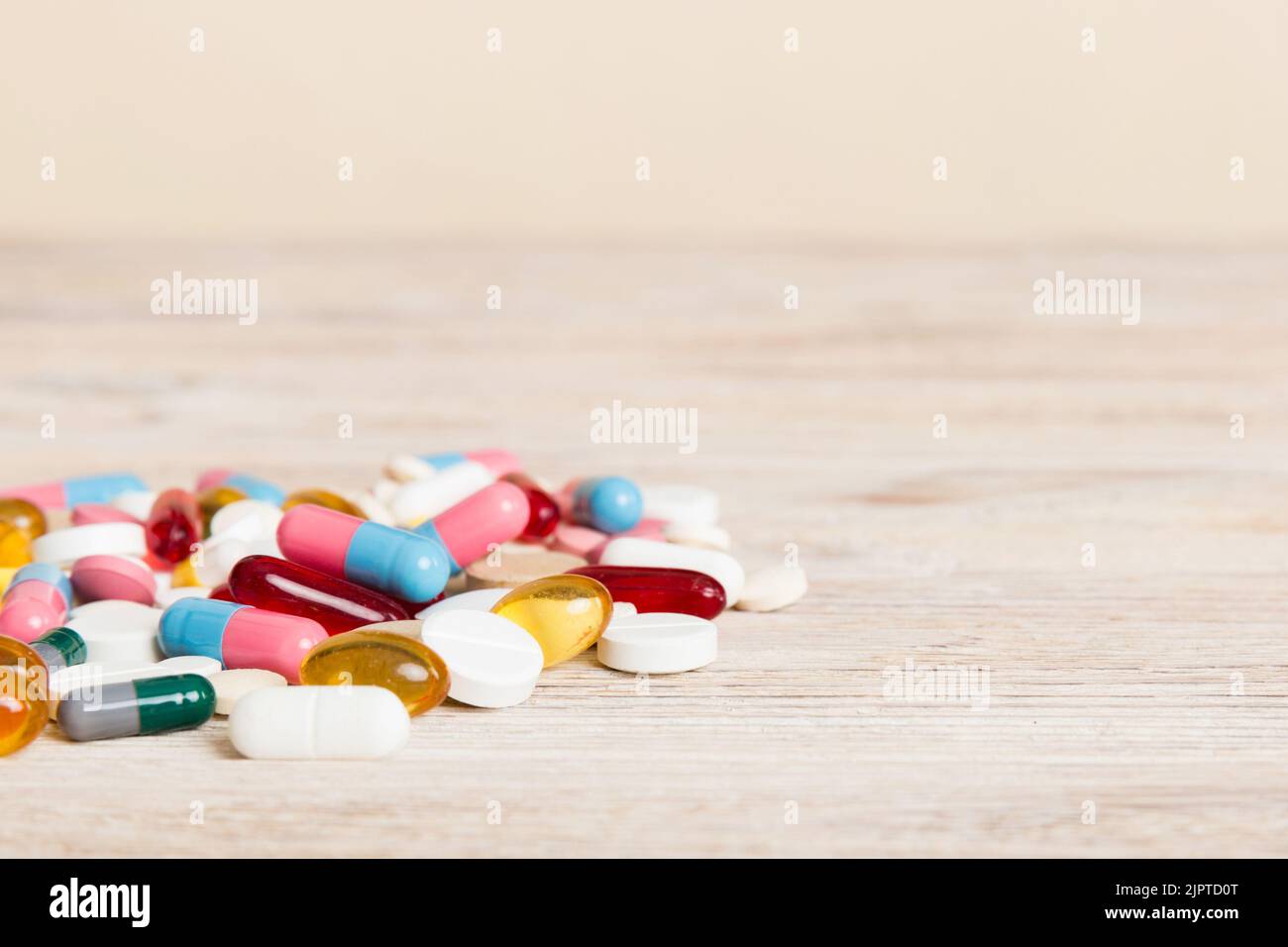 Collection Of Various Medical Tablets And Pills. Assorted ...