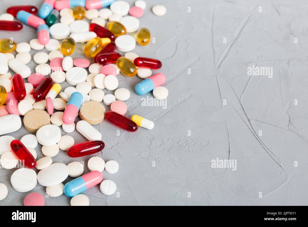 Collection Of Various Medical Tablets And Pills. Assorted ...