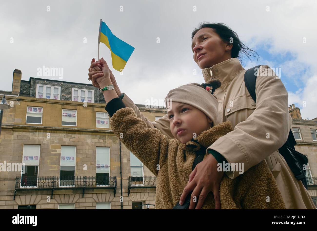 Edinburgh Scotland, UK 20 August 2022. Protesters gather outside the ...