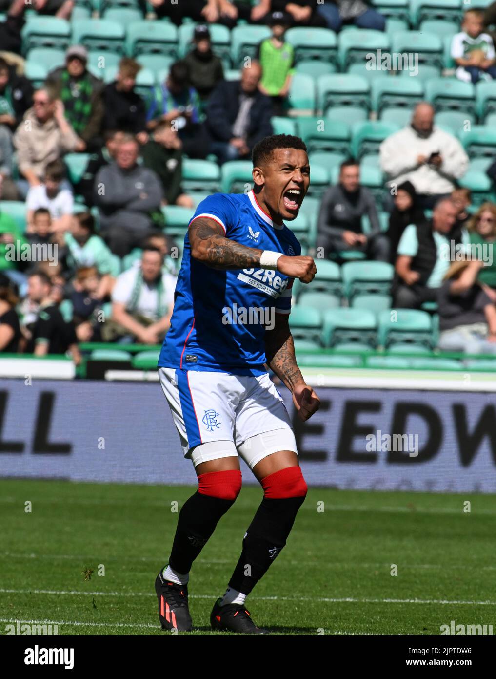 Easter Road Stadium Edinburgh.Scotland.UK.20th Aug-22 Hibs v Rangers ...