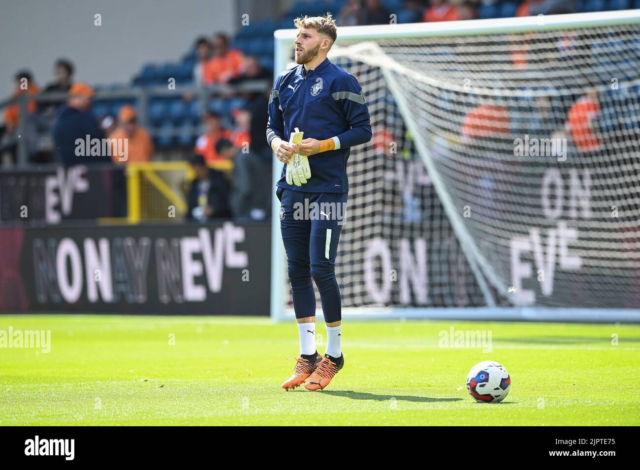 Daniel Grimshaw #32 of Blackpool during the pre-game warmup Stock Photo ...