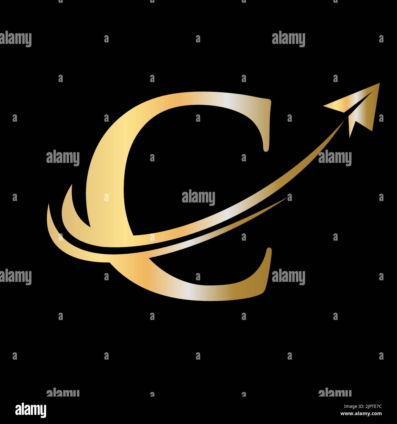 Letter C Travel Logo Vector Template. Initial Travel Logo on Letter C ...