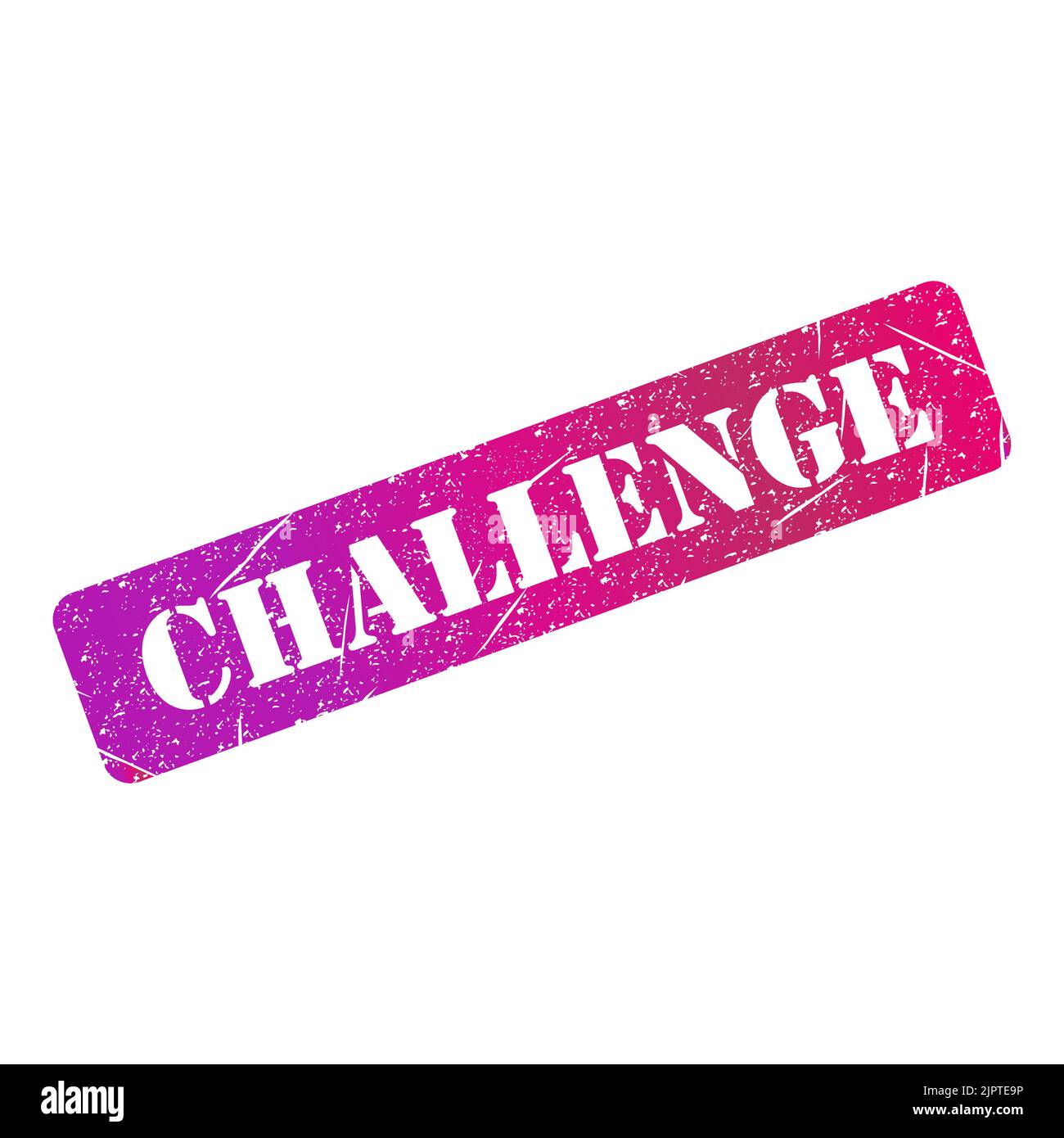 Challenge stamp symbol, label sticker sign button, text banner vector ...
