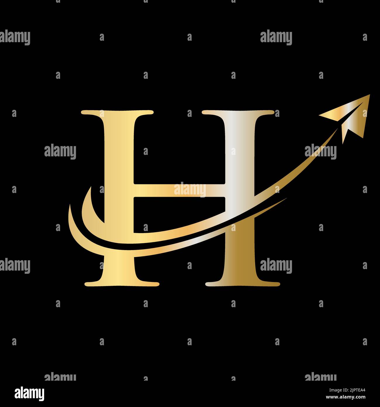 Letter H Travel Logo Vector Template. Initial Travel Logo on Letter H ...