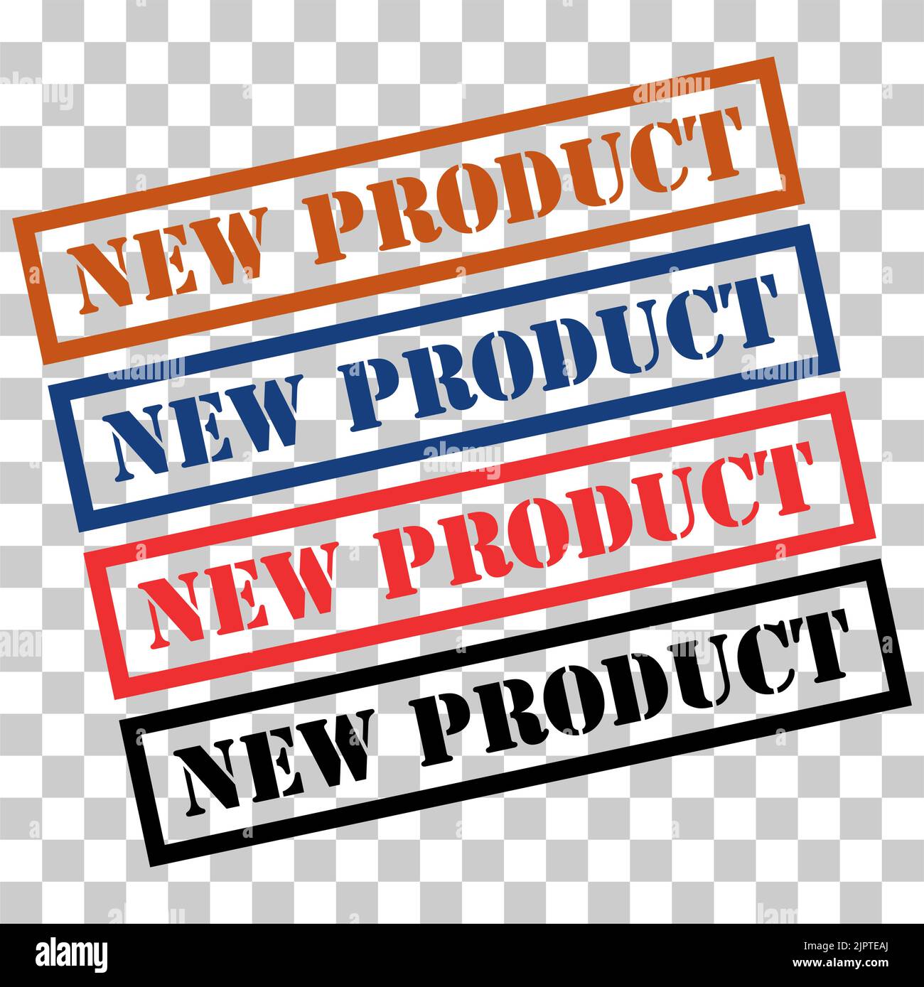 New product stamp symbol, label sticker sign button, text banner vector ...