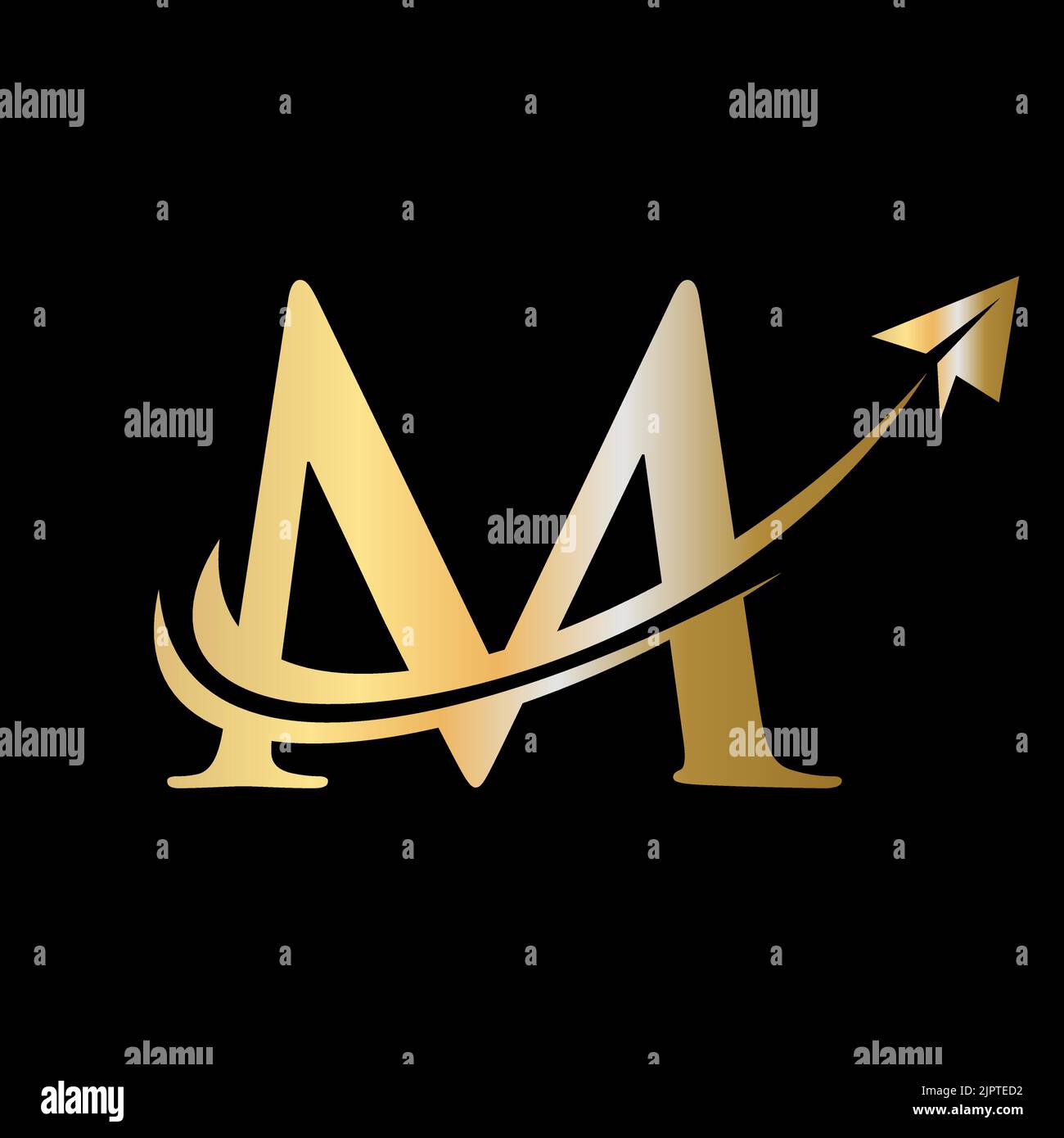 Letter M Travel Logo Vector Template. Initial Travel Logo on Letter M ...