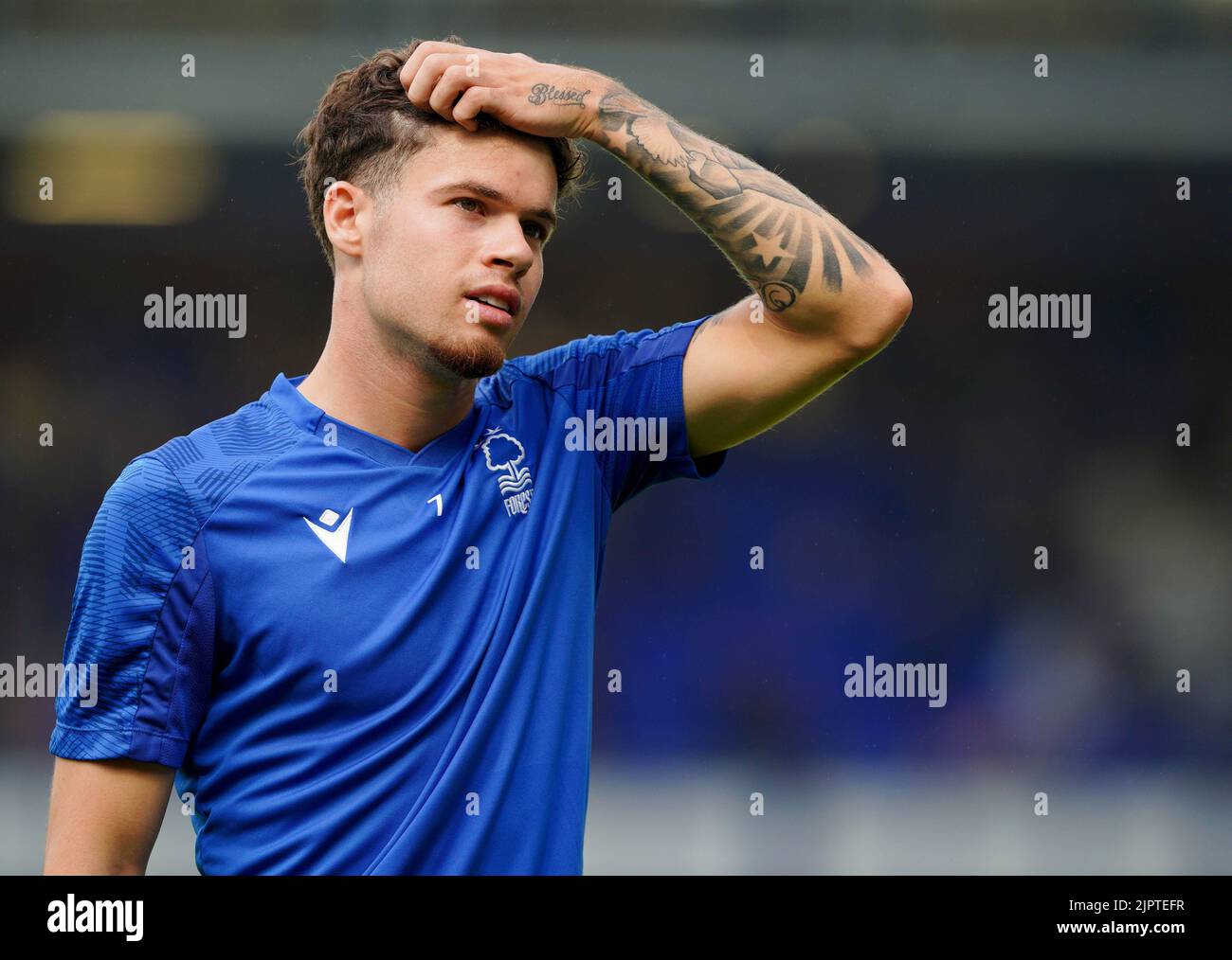 Nottingham Forest's Neco Williams during the warm up before the Premier ...