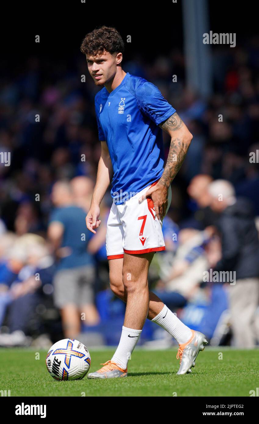 Nottingham Forest's Neco Williams during the warm up before the Premier ...
