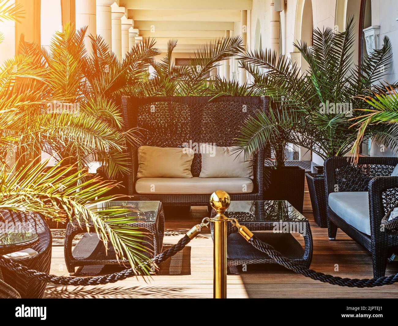 Empty lounge area hotel resort hi-res stock photography and images - Alamy