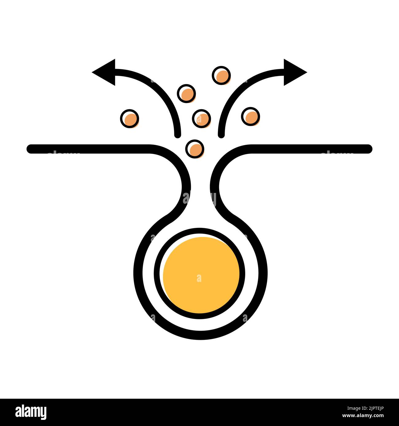 Cleaning pore icon, blackhead dermatology skin problem, acne skincare ...