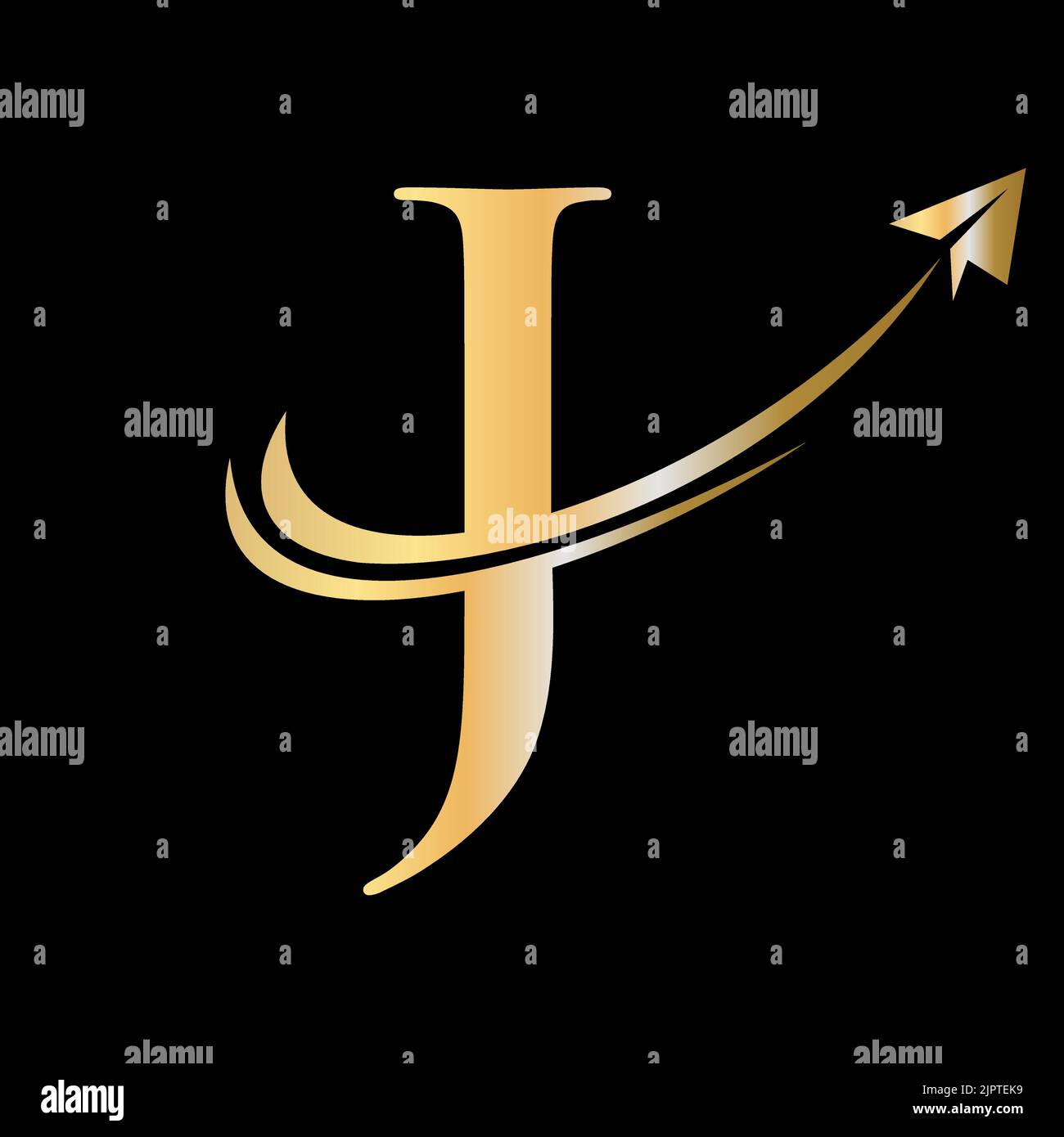 Letter J Travel Logo Vector Template. Initial Travel Logo on Letter J ...