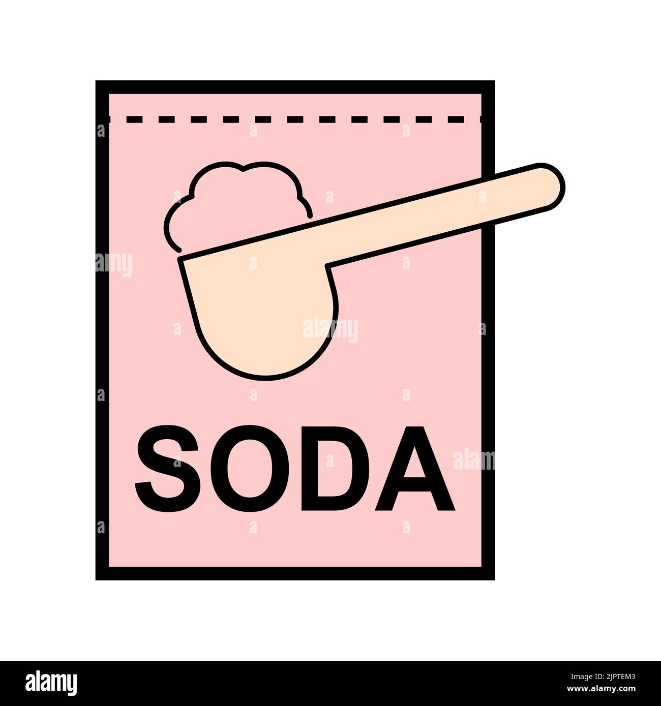 Baking soda ingredient icon, cook food design symbol, bakery product ...