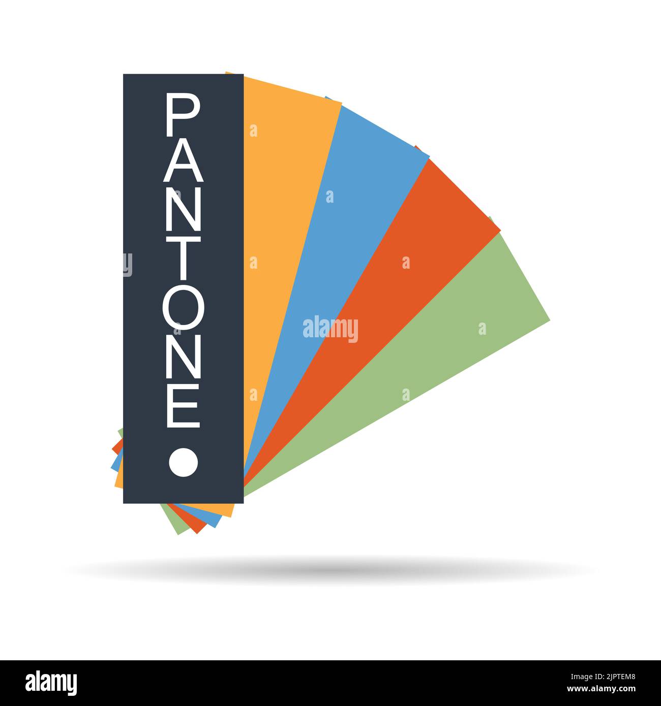 Pantone color icon shadow, colorful graphic catalog symbol, color ...