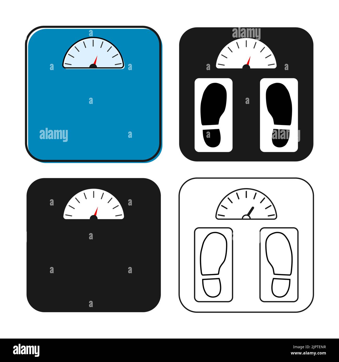 Set of Weight scale icon, healthy diet body symbol, loss calorie ...