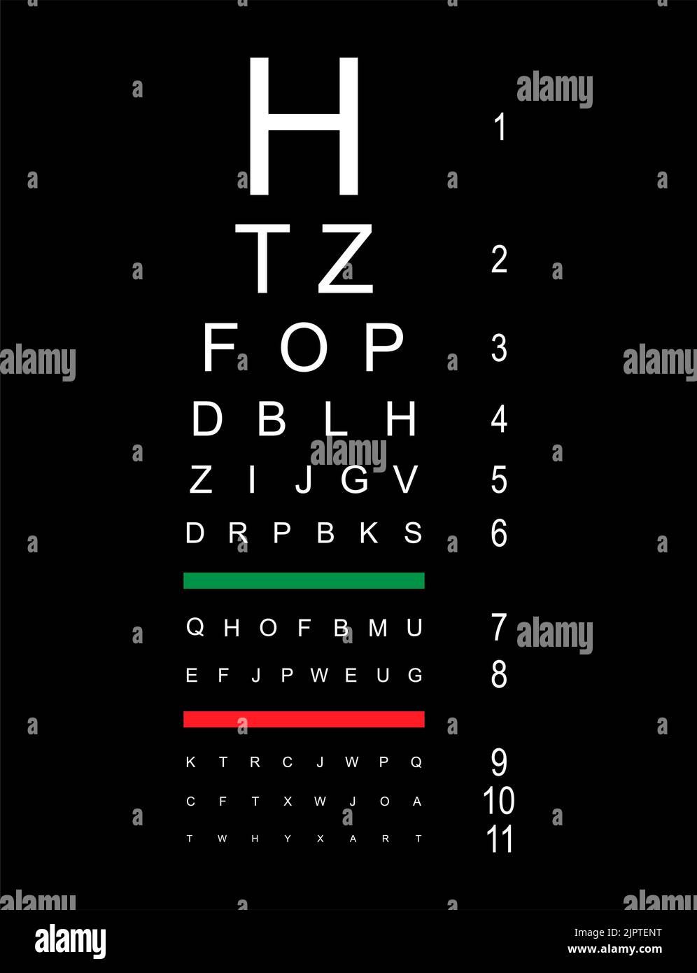 Test visual measure icon, optical chart letter symbol, optometrist ...