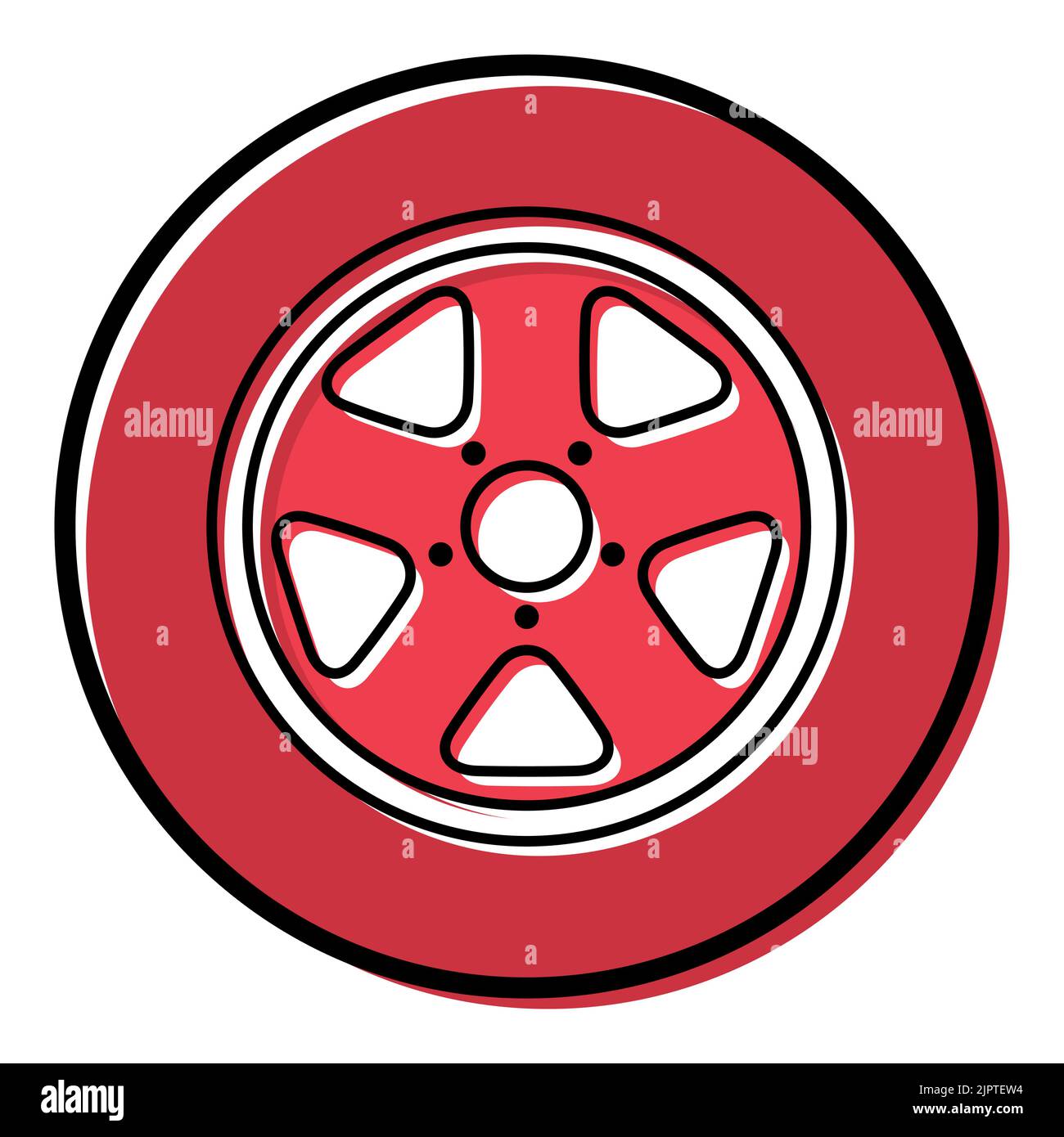 Auto car wheel icon, vehicle tire rim symbol, automotive race sport ...