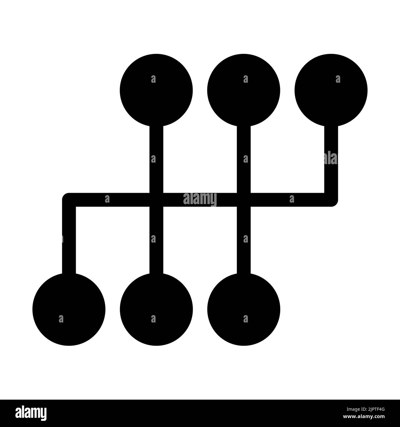 Handle car manual shift lever icon, vehicle gear technology vector ...