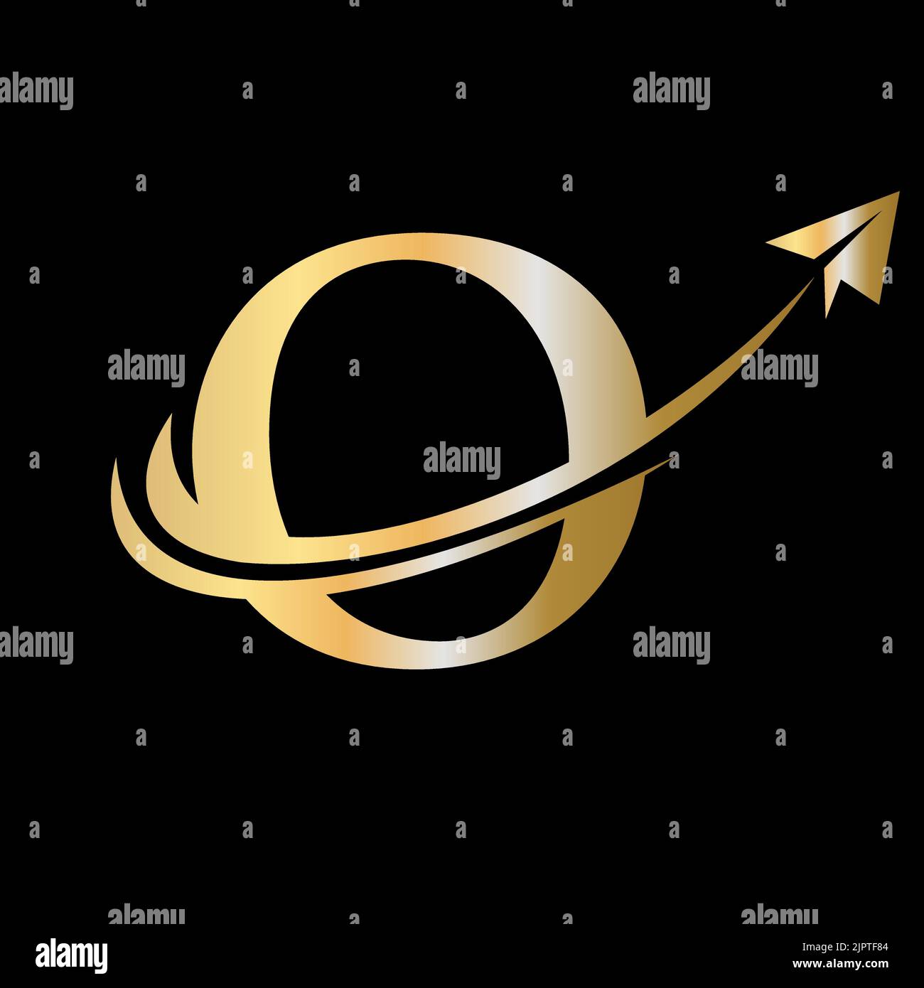 Letter O Travel Logo Vector Template. Initial Travel Logo on Letter O ...