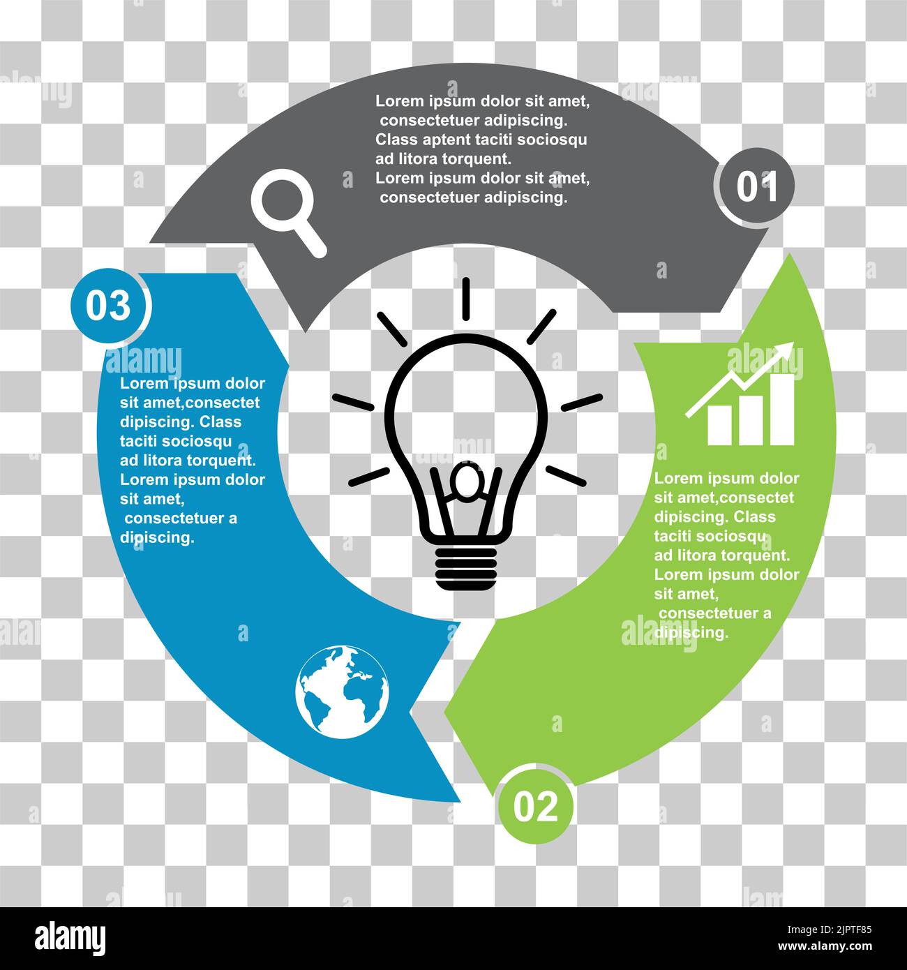 Chart infographic business template icon, pie circle diagram ...