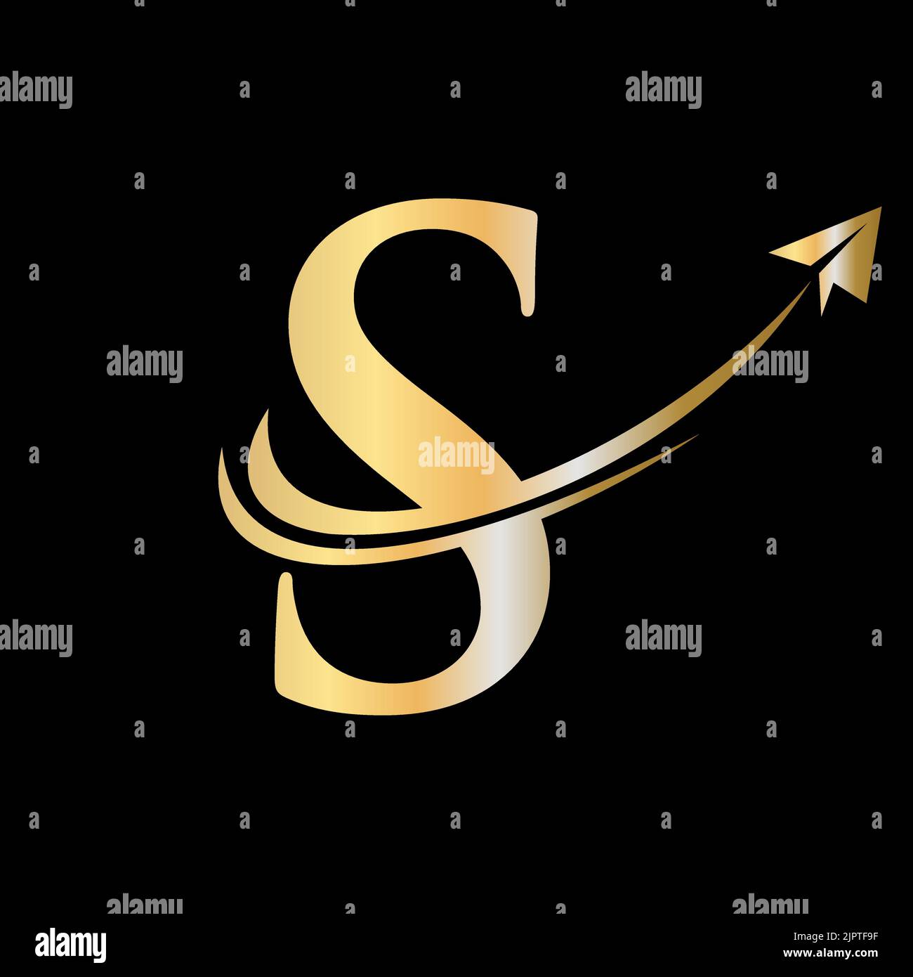 Letter S Travel Logo Vector Template. Initial Travel Logo on Letter S ...