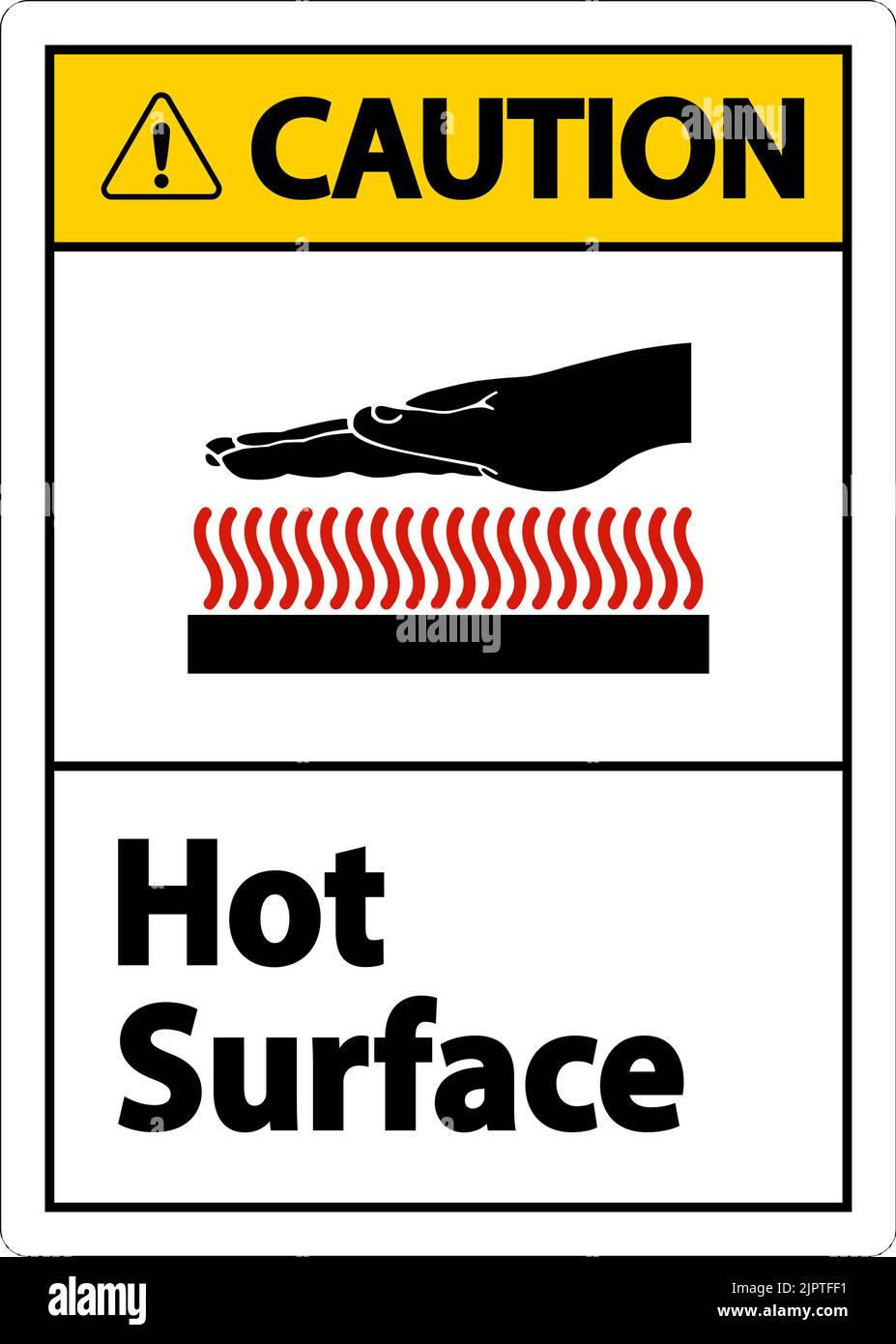 Caution Hot Surface Symbol Sign On White Background Stock Vector Image ...