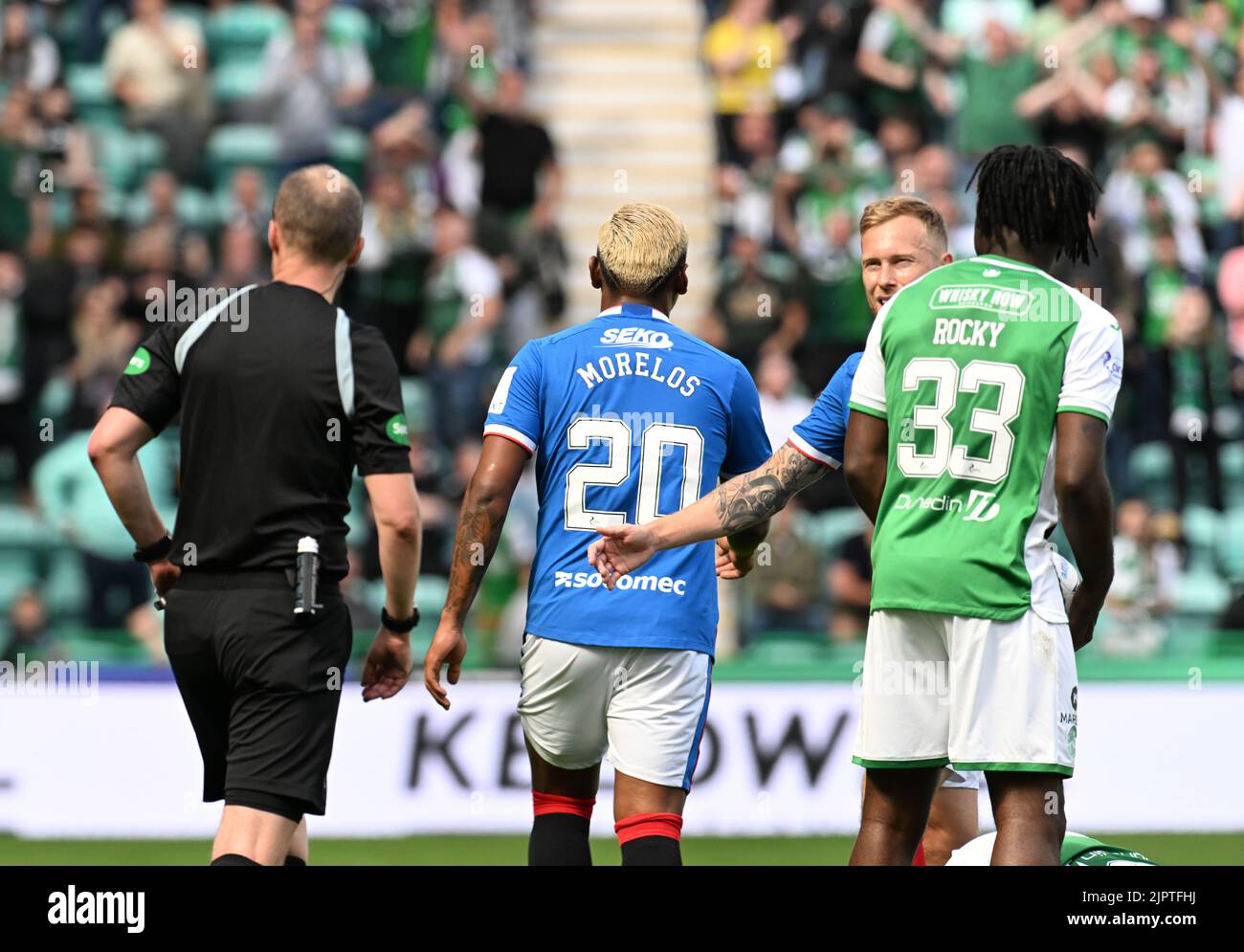 Easter Road Stadium Edinburgh.Scotland.UK.20th Aug-22 Hibs v Rangers ...