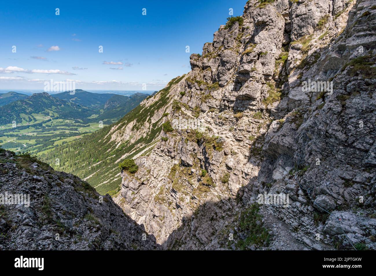 Climbing the Edelrid Via Ferrata to the Iseler summit near Oberjoch Bad ...