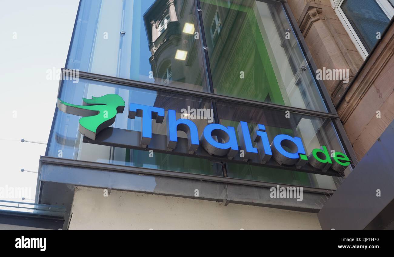 BERLIN, GERMANY - CIRCA JUNE 2022: Thalia bookstore storefront sign ...
