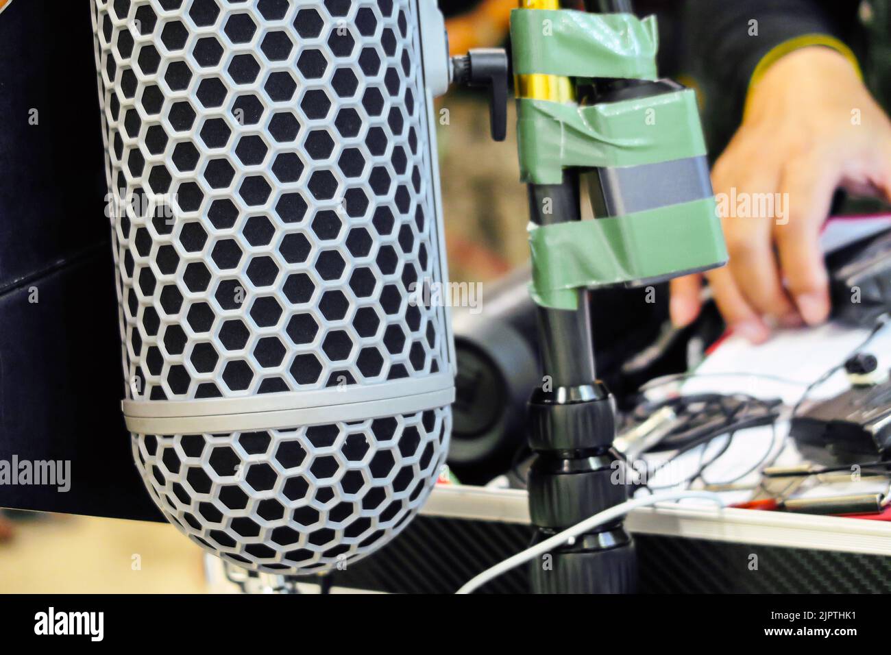 Close up Image of Shotgun mic for Sound Recorder, professional film ...