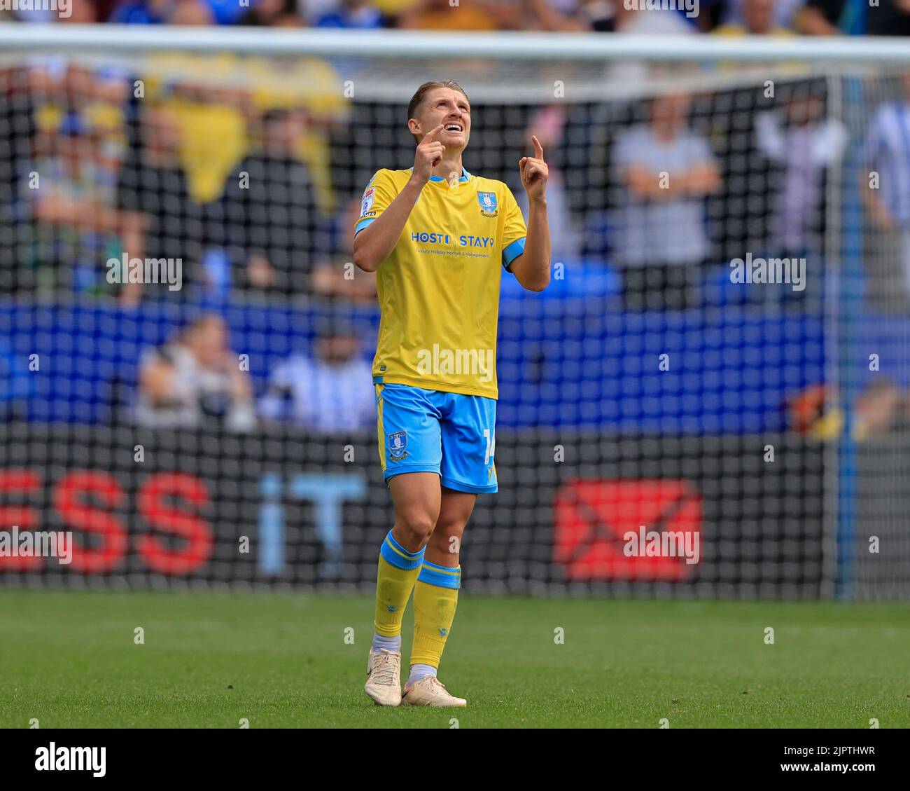 George Byers #14 of Sheffield Wednesday celebrates scoring a goal to ...