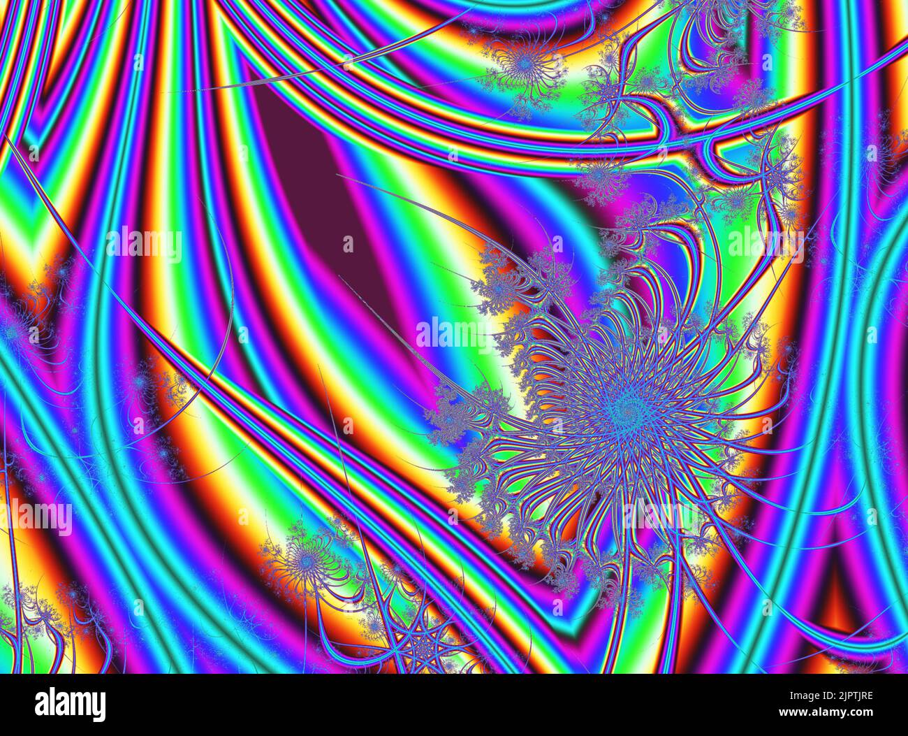 abstract bright multicolor rainbow line drawing, illustration, modern ...