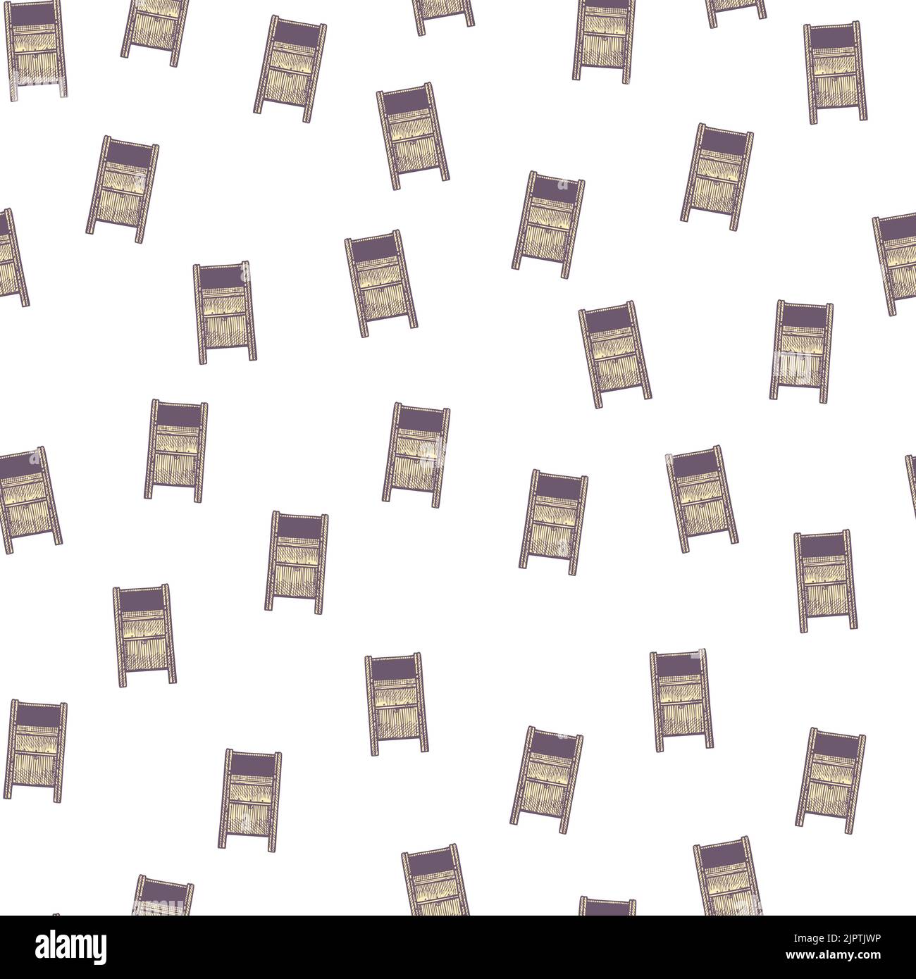 Mailbox engraved seamless pattern. Vintage letterbox in hand drawn ...