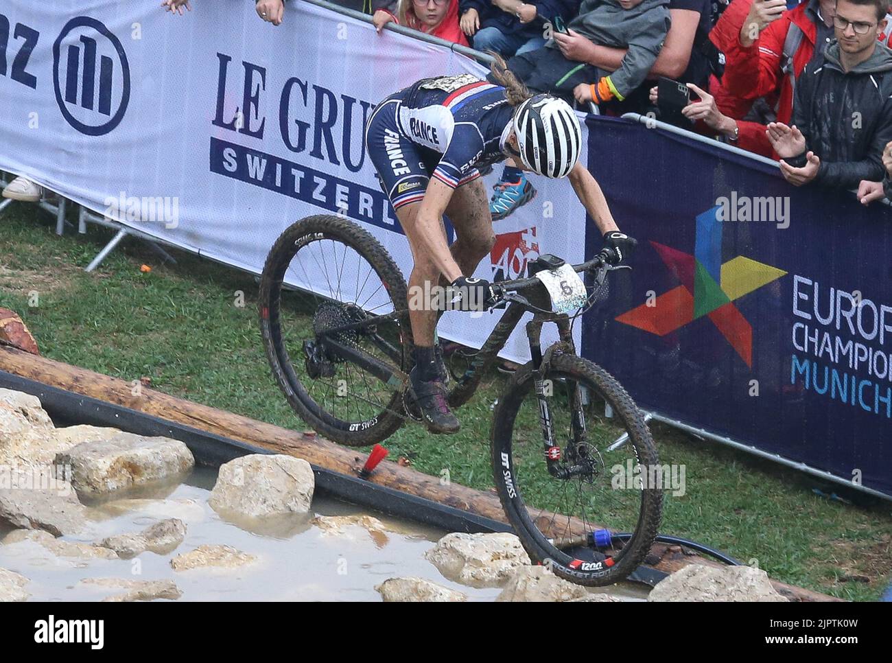 Loana Lecomte of France during the Cycling Mountain Bike, Women's Cross-Country at the European ...