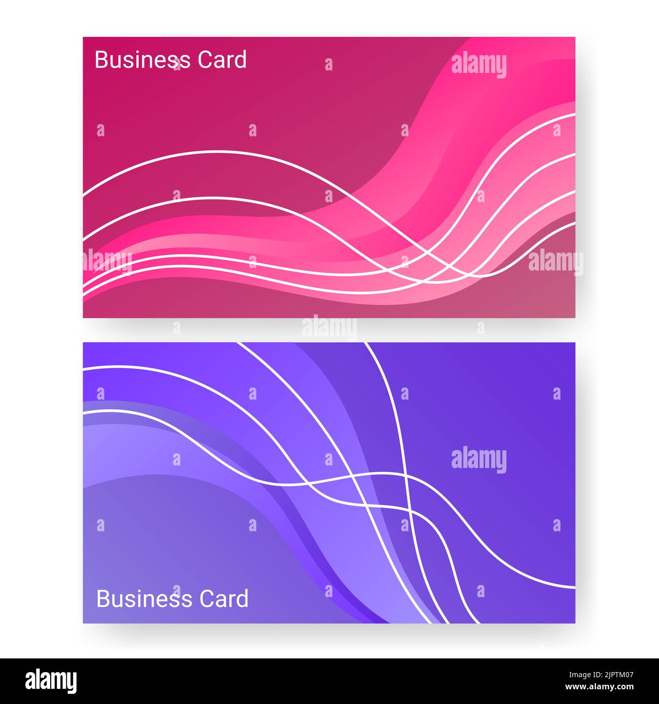 business card name template set wave Stock Vector Image & Art - Alamy