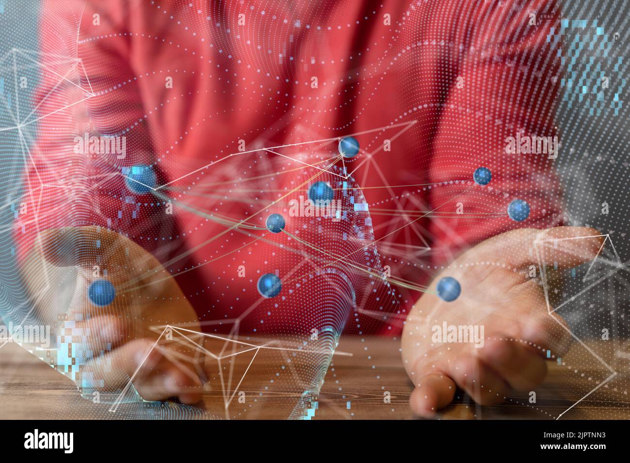 A 3D illustration of neural networks in hands Stock Photo - Alamy