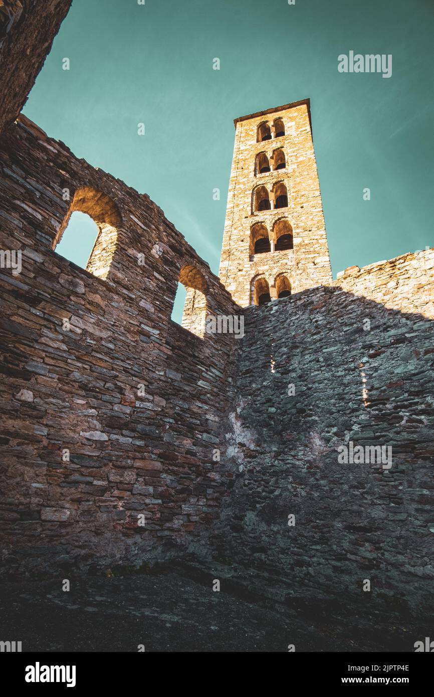 An old ruined Church inside the Castle Stock Photo - Alamy