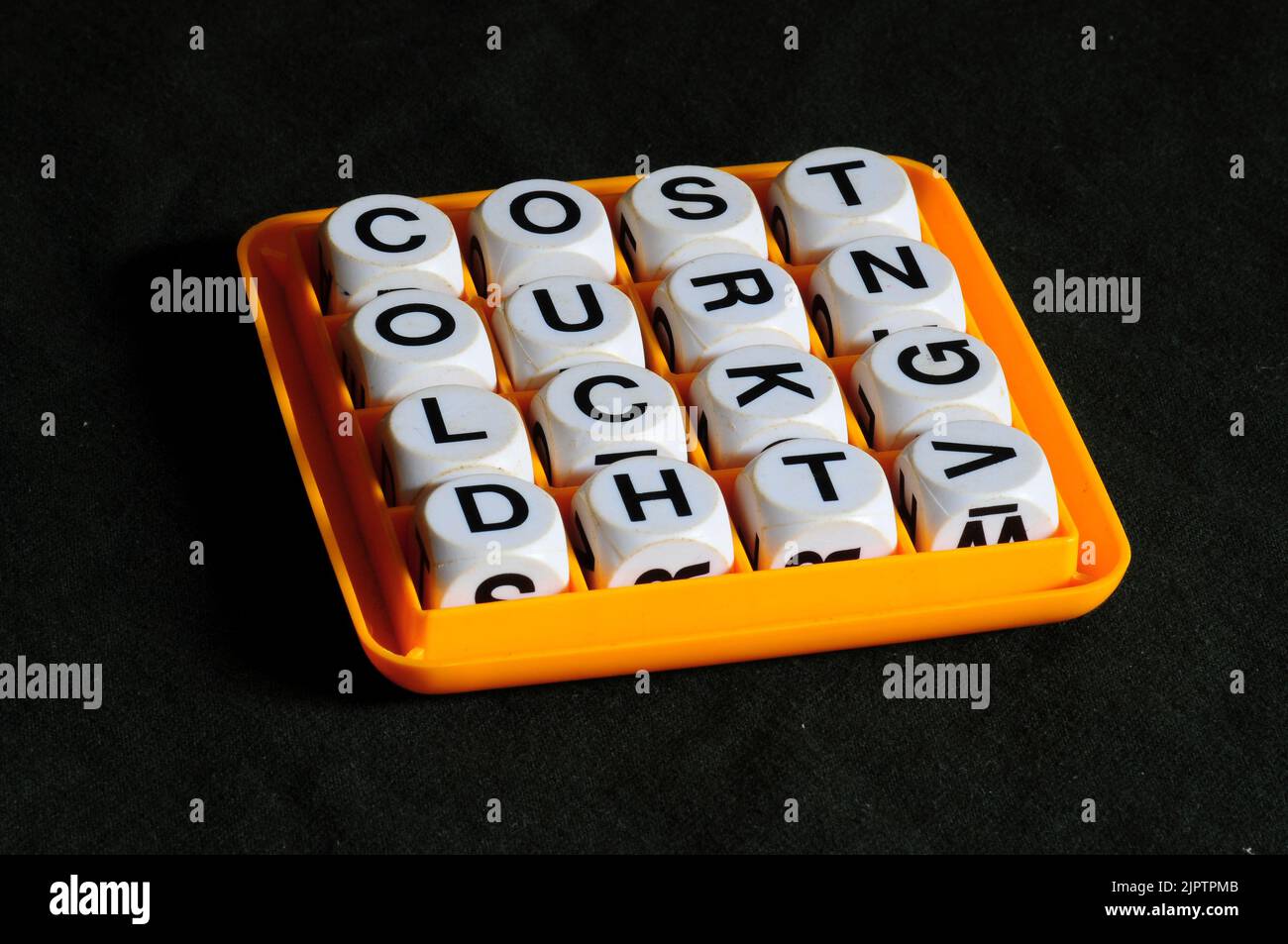 Boggle word search game Stock Photo - Alamy