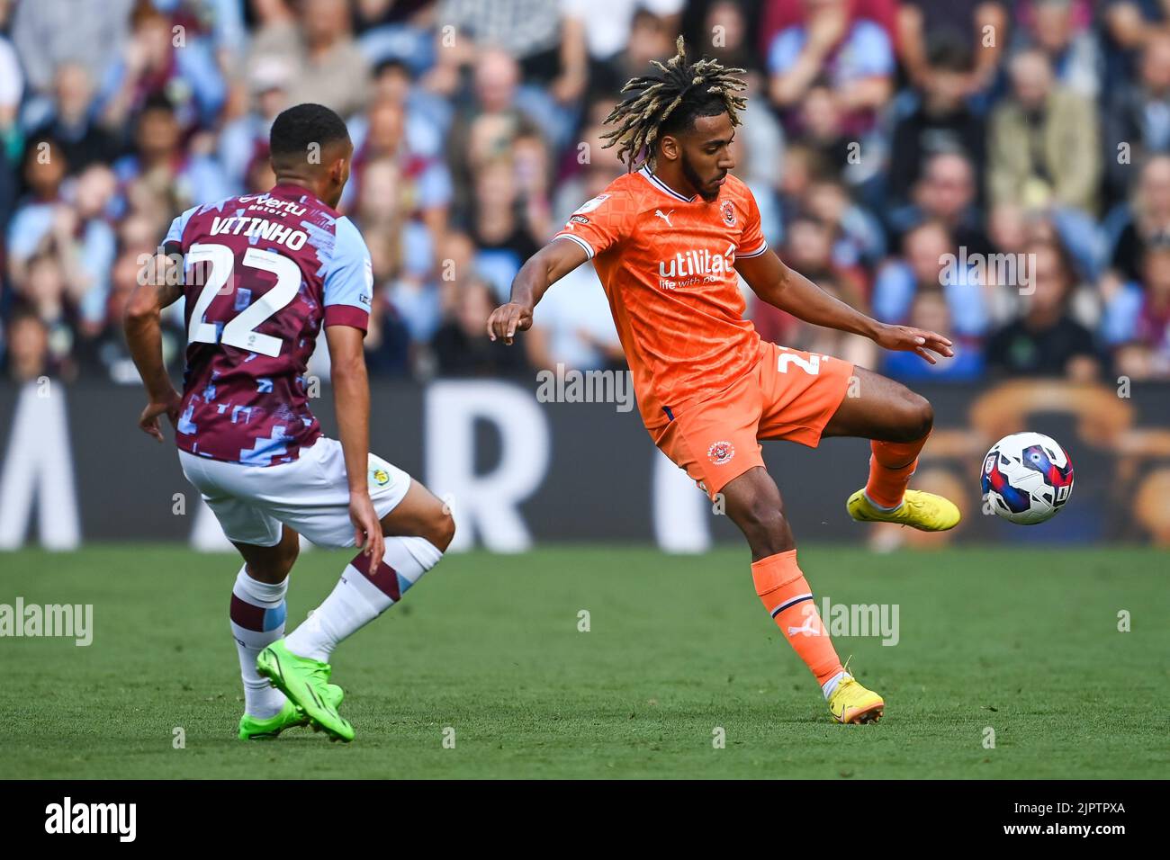 Dominic Thompson #23 of Blackpool in action during the game Stock Photo ...
