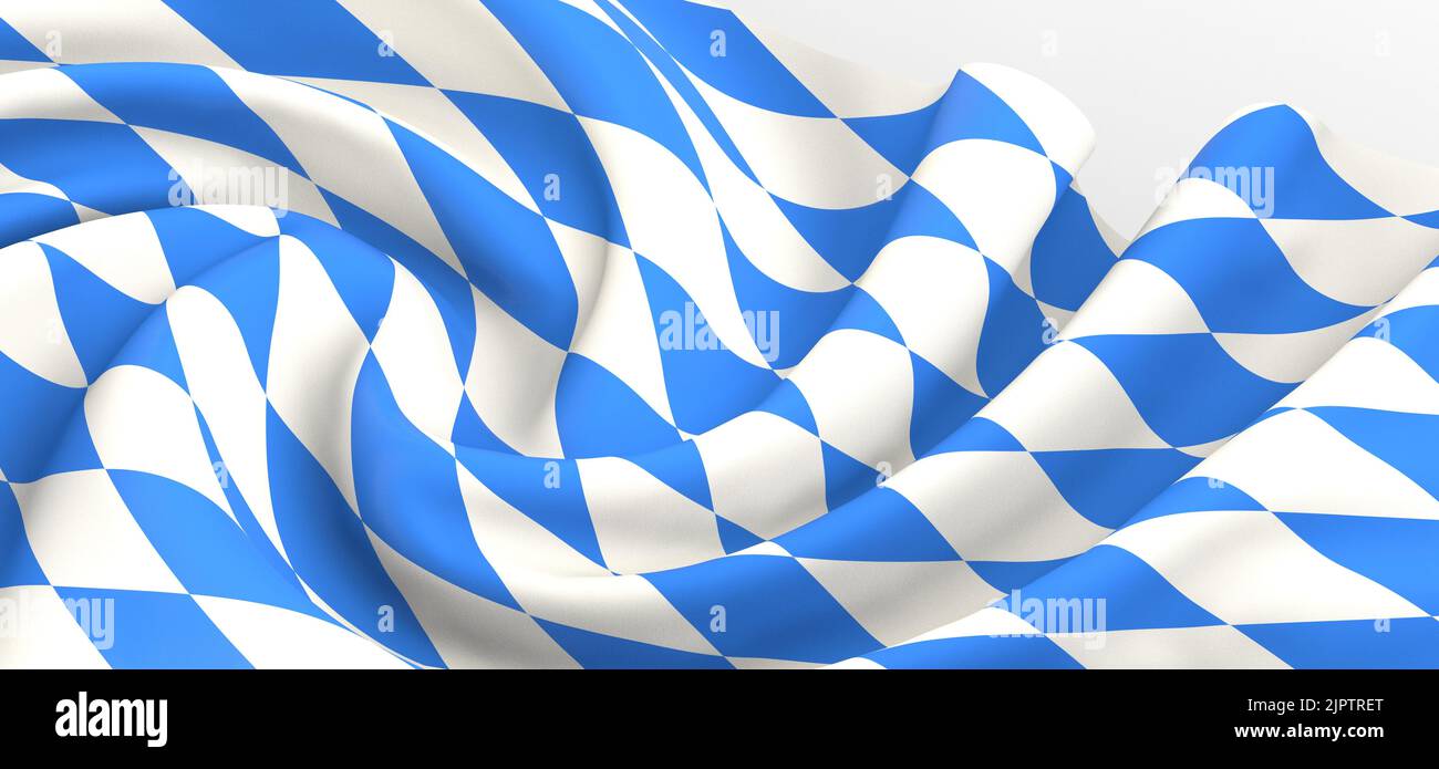 A 3D rendering of the Lozenge Flag of Bavaria Stock Photo - Alamy