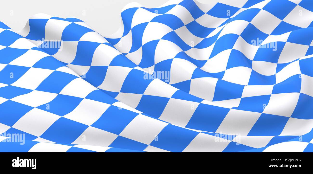 Bavaria blue white lozenge flag hi-res stock photography and images - Alamy
