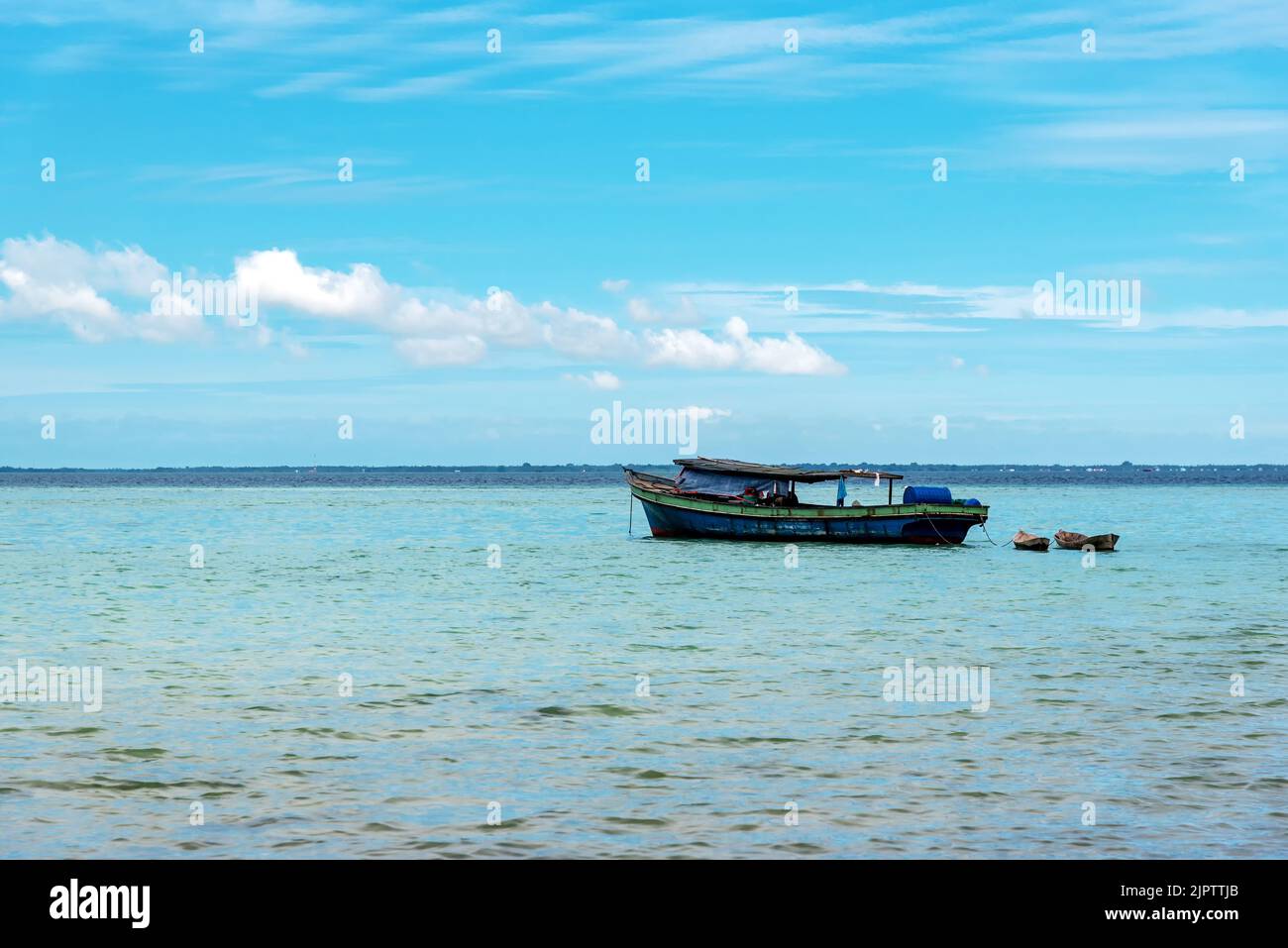 Sea gypsy boathouse in the ocean, the Sea Gypsy people living in the ...