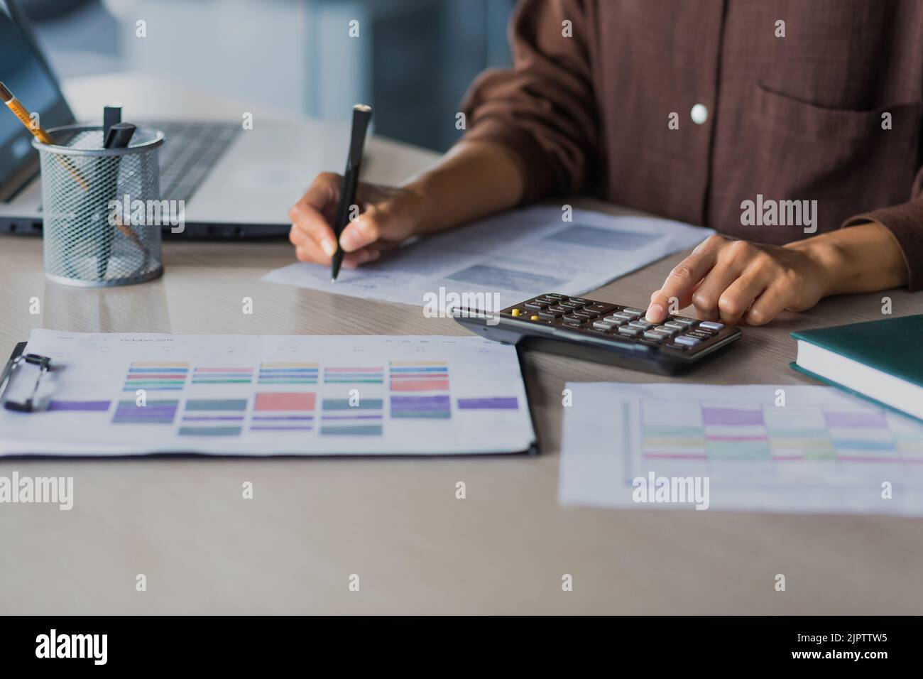 Female hand signs documents close hi-res stock photography and images ...