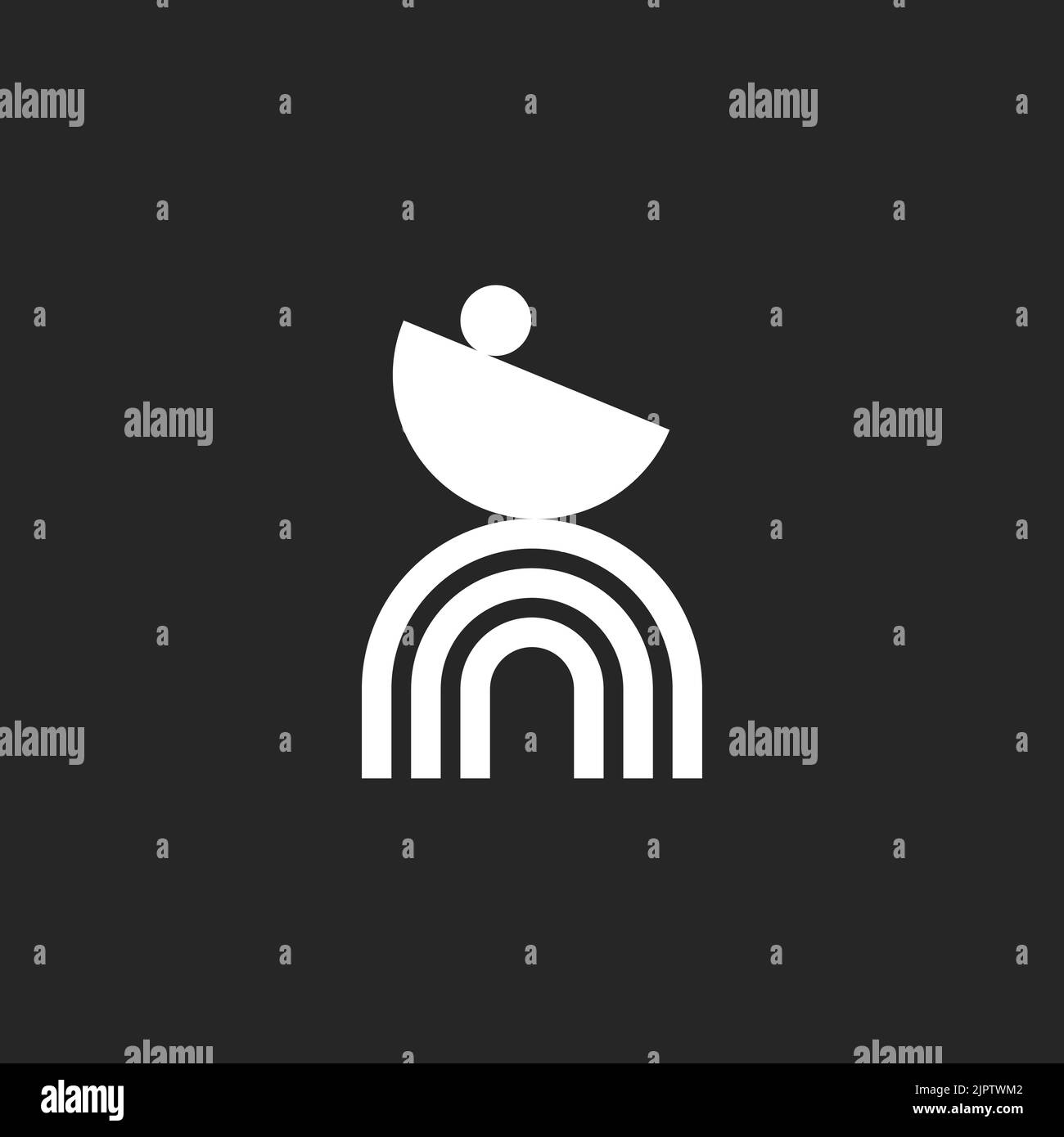 Balance icon, harmony poster, zen concept. Life coaching concept ...