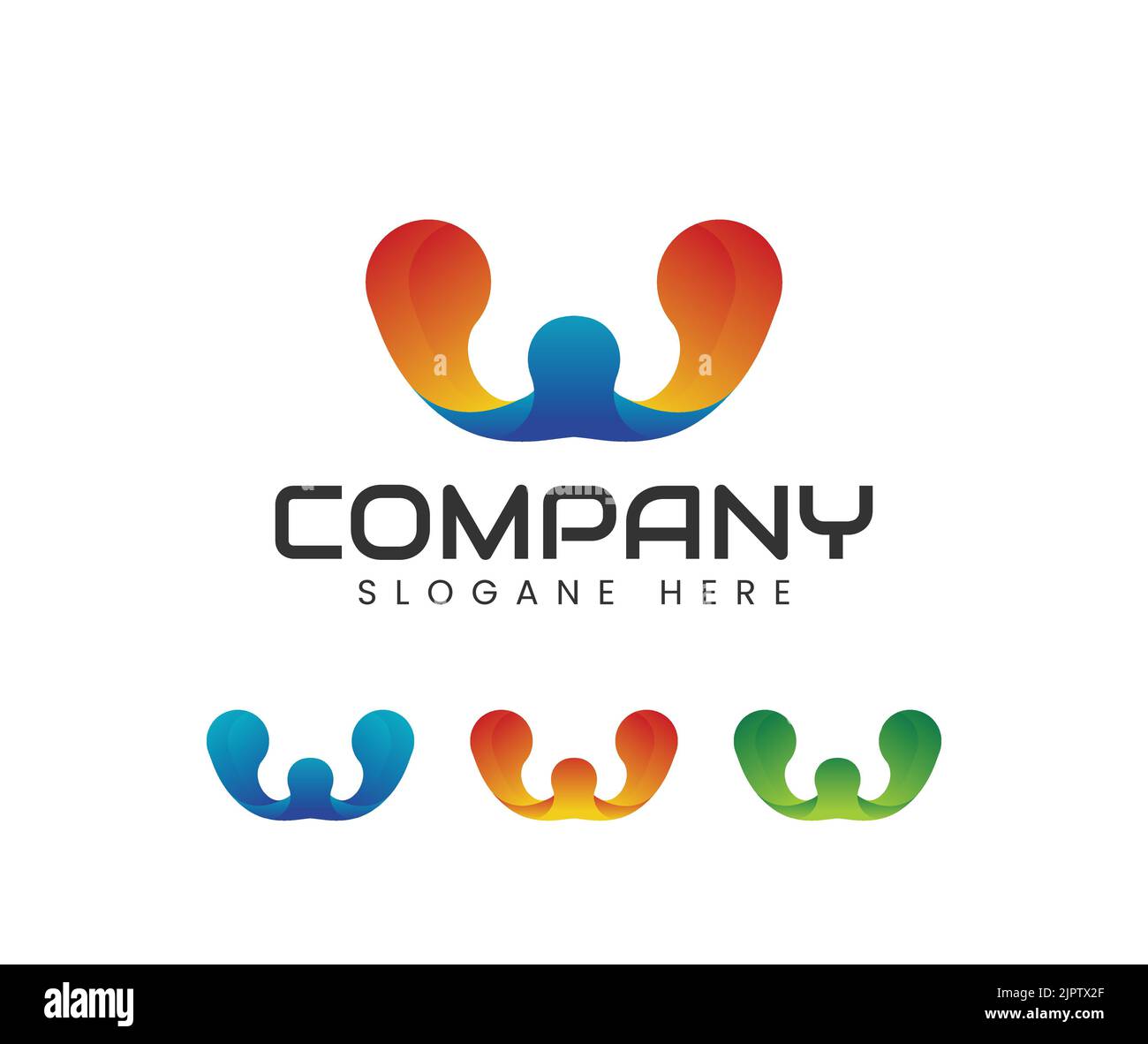 Modern letter w logo design template. Abstract Creative Letter W Logo ...